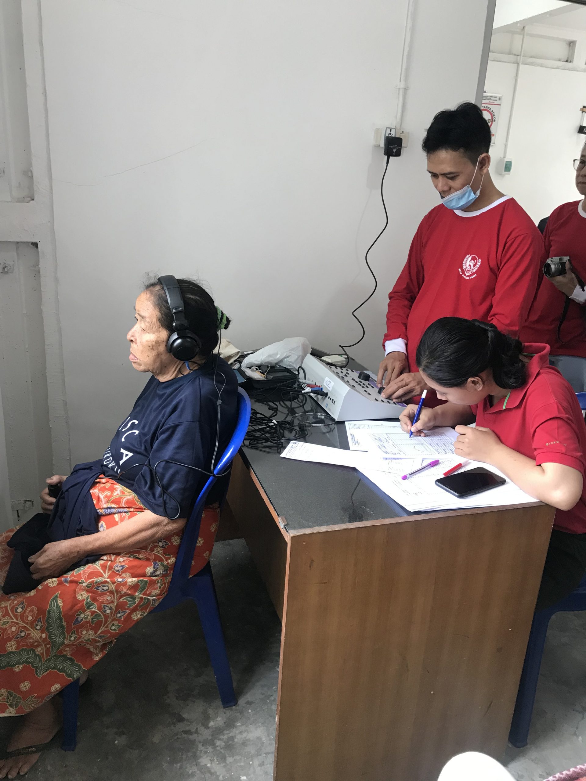 Supporting community health activities e.g. hearing check in Lombok ...